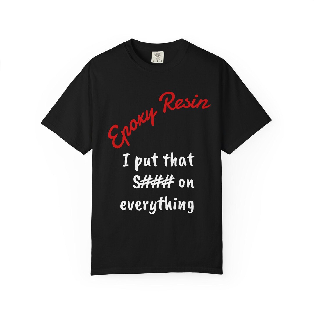 Epoxy Resin Script T-shirt | Handlettered Red Typography - Etsy