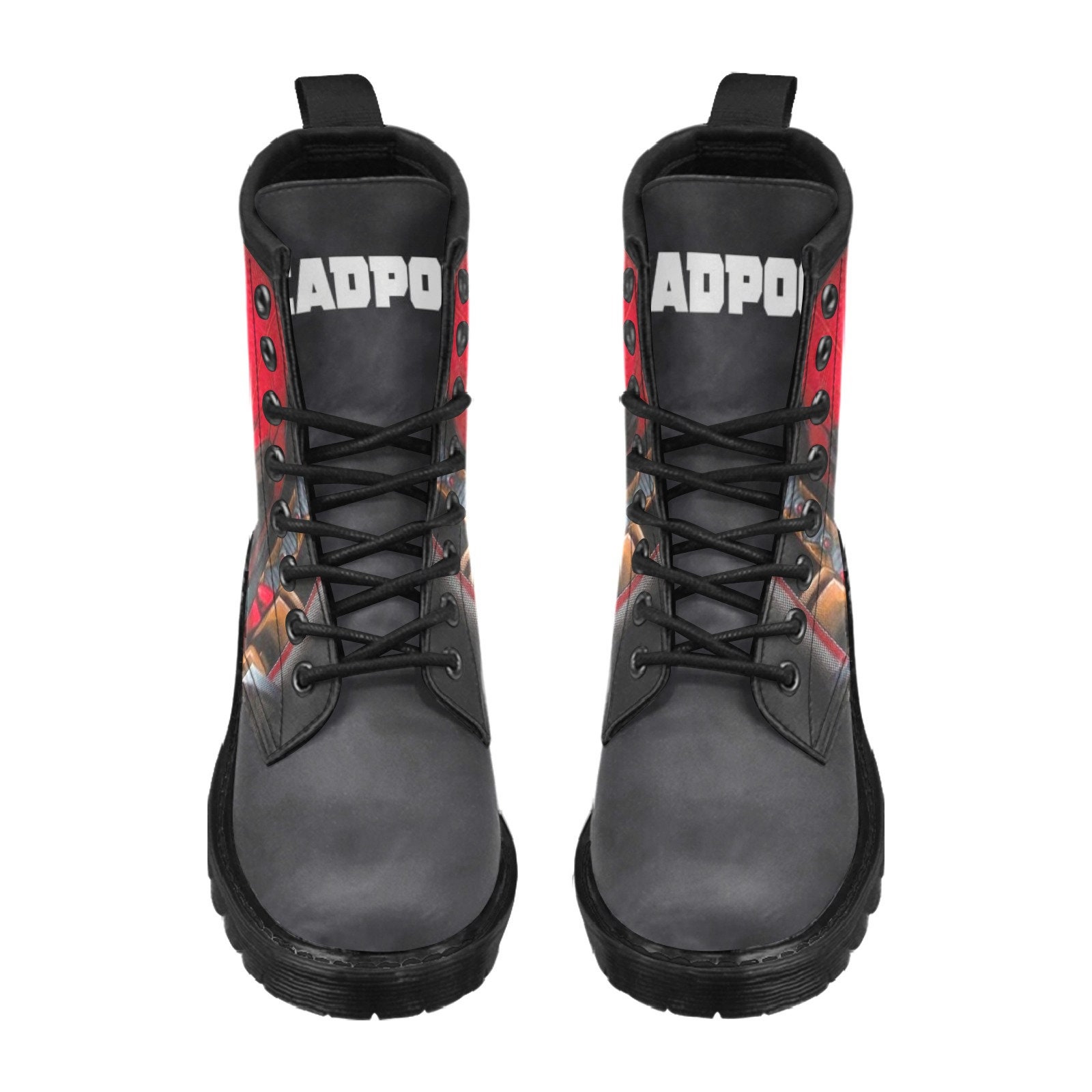 Deadpool Leather Boots Custom Made by Order, Classical Boots, Edgy ...