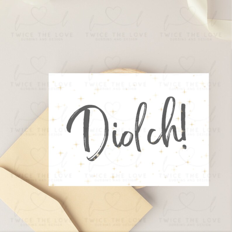 Welsh Thank You Cards Diolch in 5x Star Designs DIGITAL FILES - Etsy