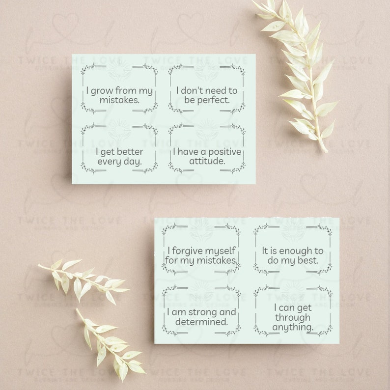 16 Affirmation Cards Printable With Daily Manifestation Planner and ...