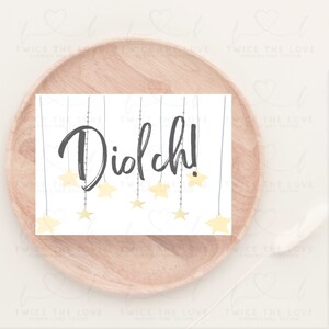 Welsh Thank You Cards Diolch in 5x Star Designs DIGITAL FILES - Etsy