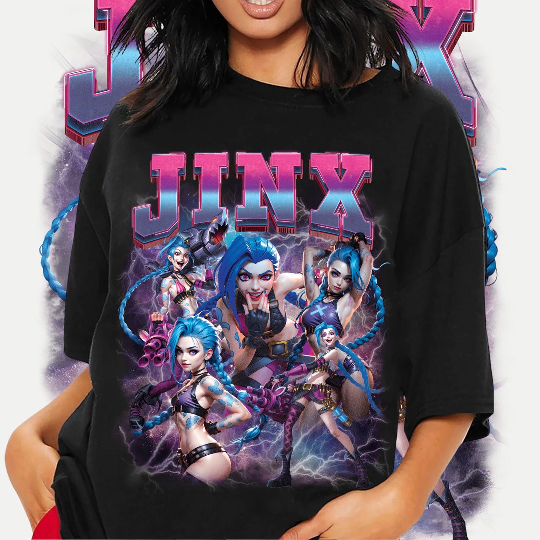 Custom Famous Tee, Jinx-lol Shirt, League of Legends Jinx Sweatshirt ...