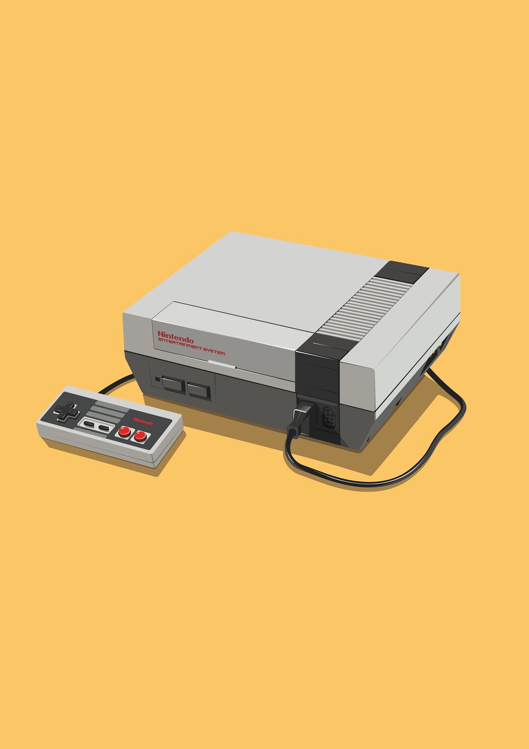 Retro Games Console Vector Illustration Poster. 1 X Digital ...