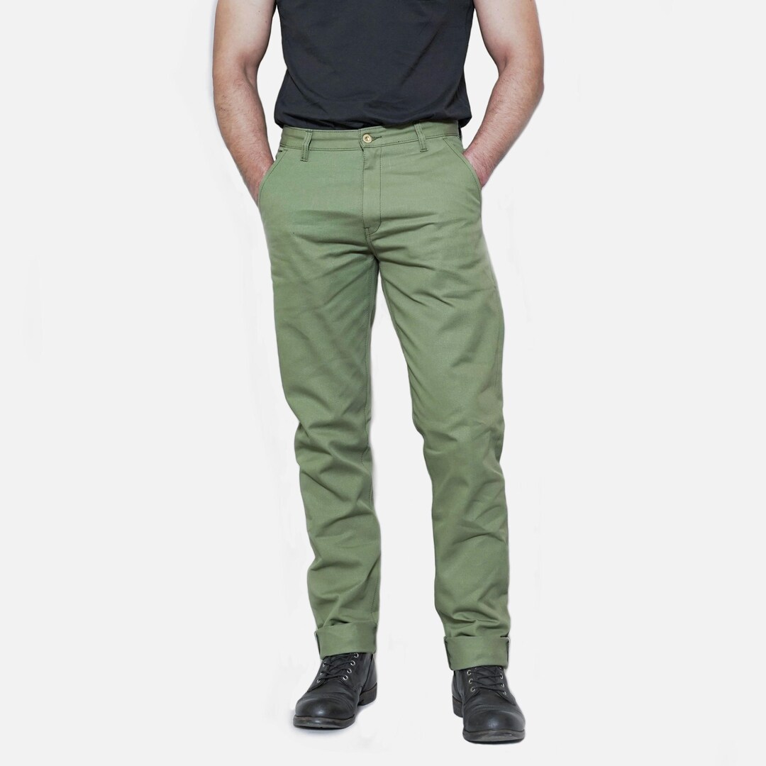 Japanese Selvedge Chinos | Classic Tapered Green | High Stride - Etsy UK
