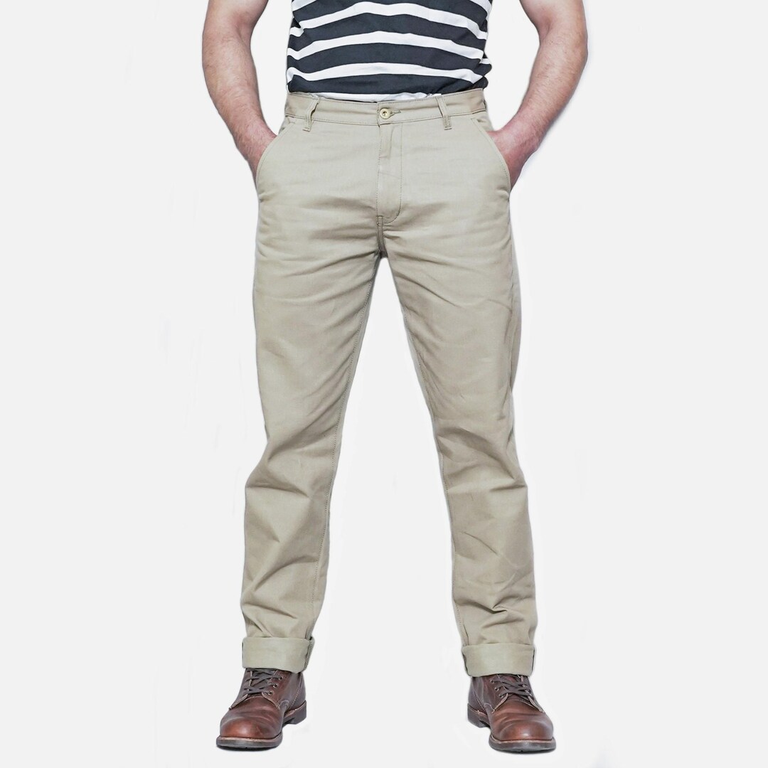 Japanese Selvedge Chinos | Regular Straight Khaki | High Stride - Etsy