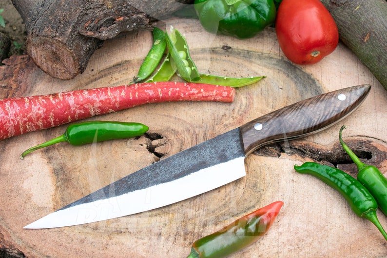 Handmade 440C Stainless Steel Chef Knife 12inch , Walnut Wood Handle ...