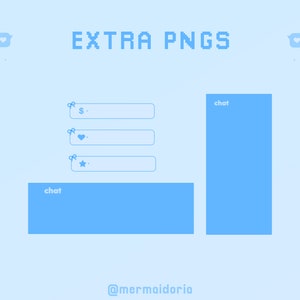 Blue Bows Heart Twitch Stream Package | Stream Overlays | Twitch Panels ...