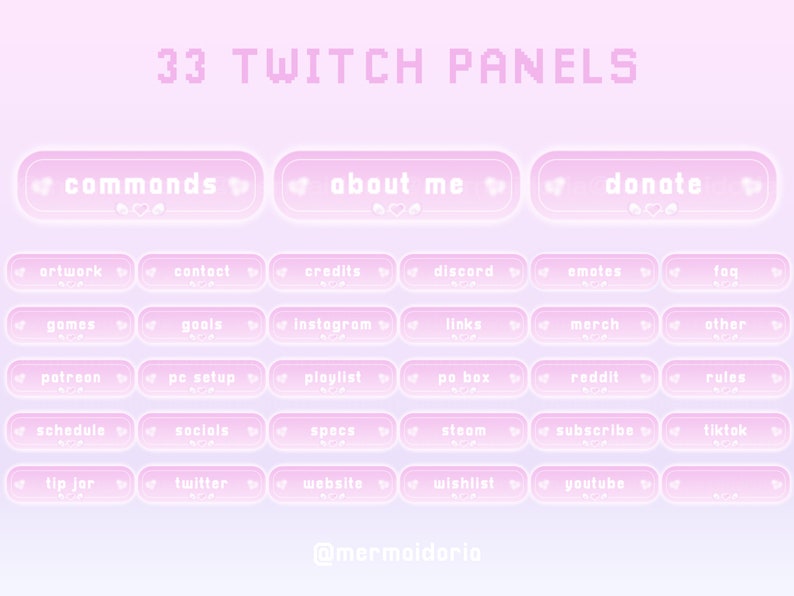 Pink Heart Valentine Twitch Stream Package | Stream Overlays | Twitch ...