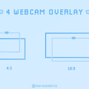 Blue Bows Heart Twitch Stream Package | Stream Overlays | Twitch Panels ...