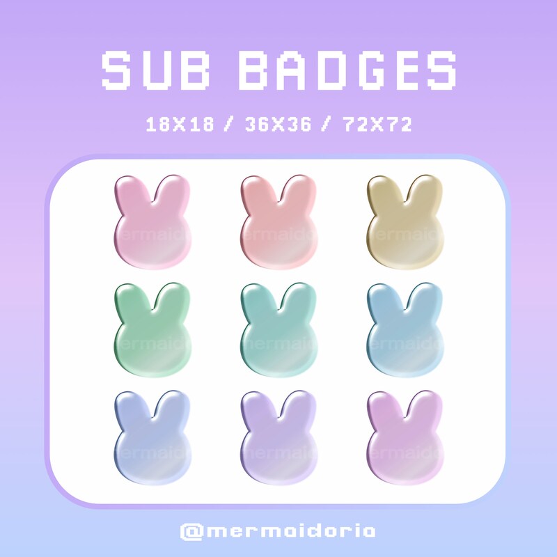 Bunny Sub Badge - Etsy