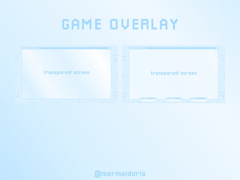Blue Pastel Cyber Celestial Stream Package | Stream Overlays | Twitch ...