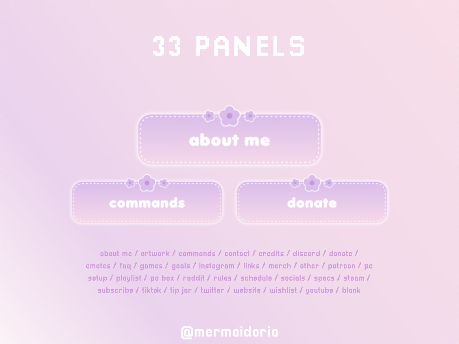 Purple Pink Flower Twitch Stream Package | Stream Overlays | Twitch ...