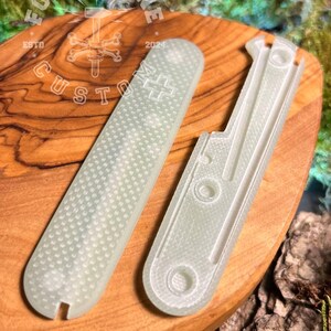 Victorinox 91 Mm Plus G10 Texture Micarta Jade Scales, Cover, Handles, Grips, Griffschalen, SAK ...
