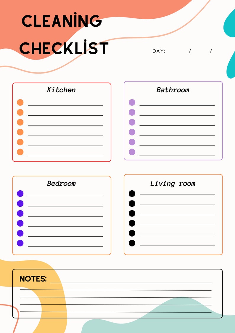 Daily Cleaning Checklist, Simple Checklist, Printable Checklist, Daily ...