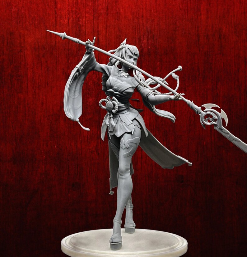 Raiden Shogun 3D Model Genshin Girl STL File 3D Printing Game Character ...