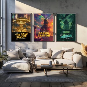 Final Fantasy Print - Set of 3 FF7 Poster - Digital Fan Art - Cloud ...