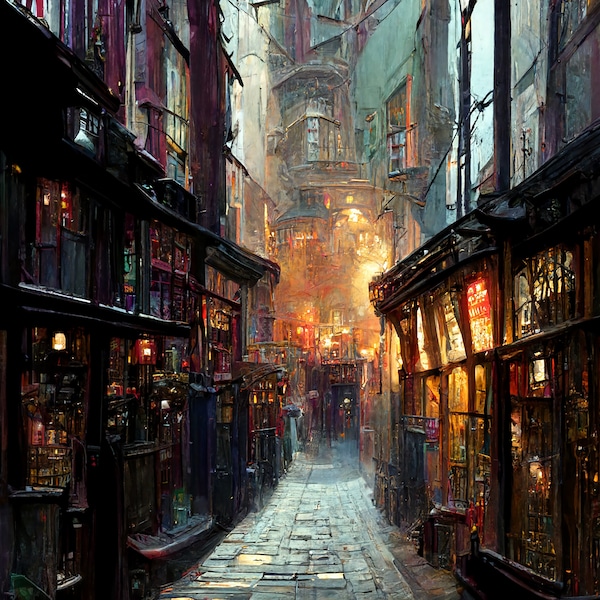 Diagon Alley Art - Etsy