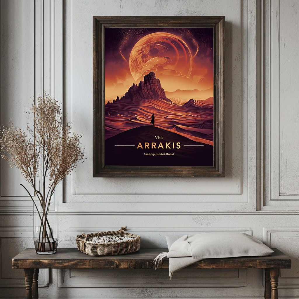 Arrakis Vintage Tavel Poster - Sand Dune Wall Art - Digital Print - Etsy