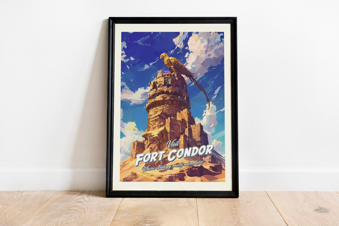Fort Condor Vintage Travel Poster - Fantasy Wall Art Poster - Cloud ...