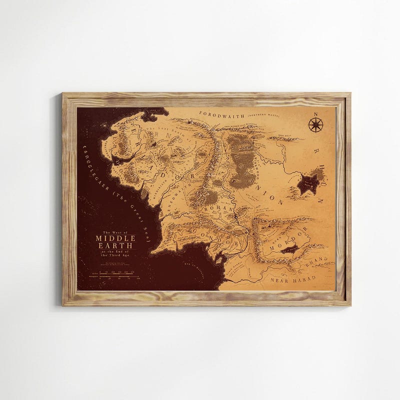 Middle Earth Map - Etsy