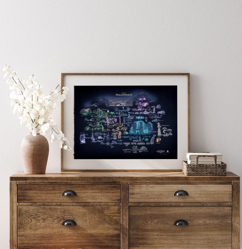 Hollow Knight Map of Hallownest Poster Digital Download, Home Decor ...