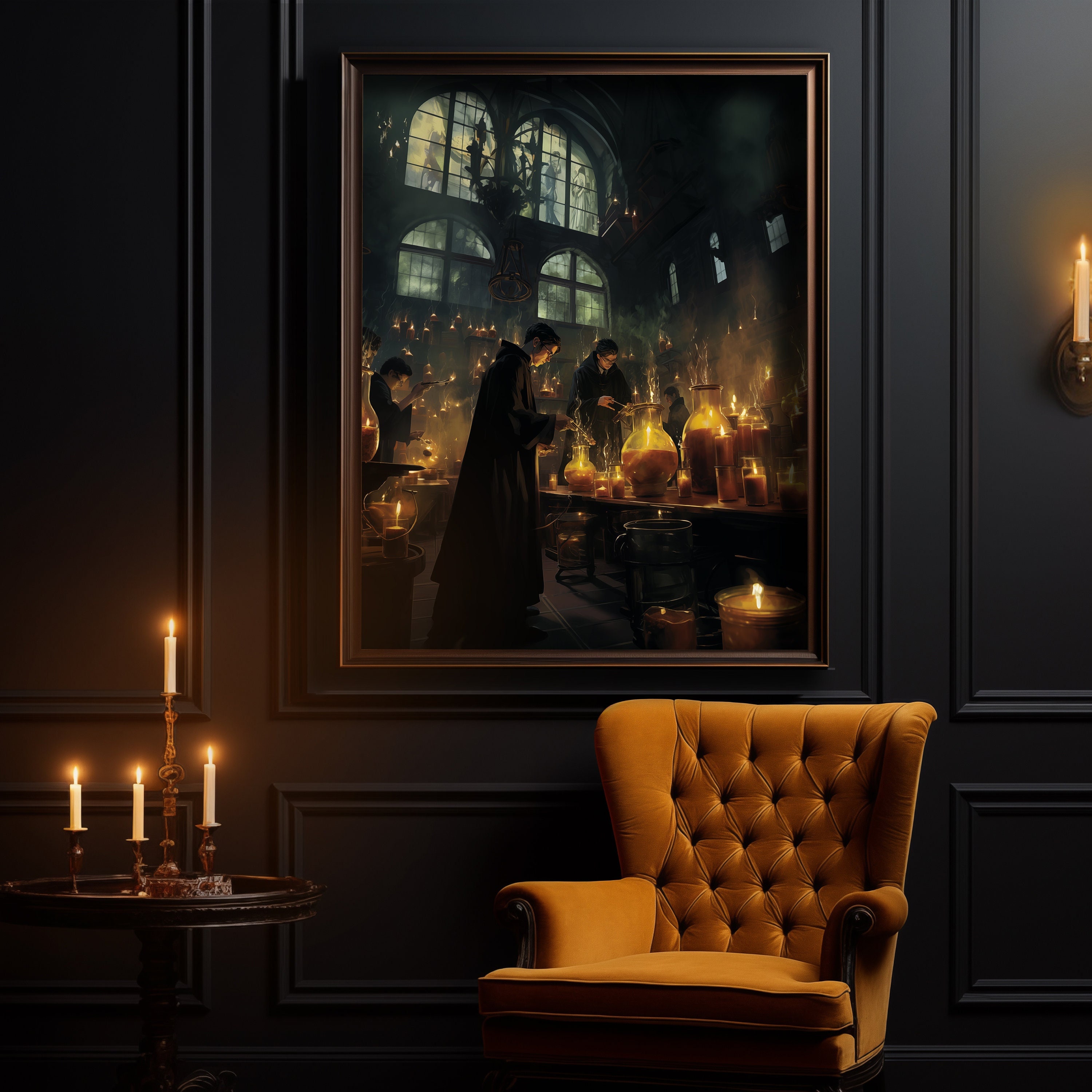 Potions Class Oil Painting Print - Portrait Fine Art Print - Dungeon ...