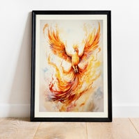 Transparent Phoenix Rising From a Digital Apocalypse Poster Art Print ...