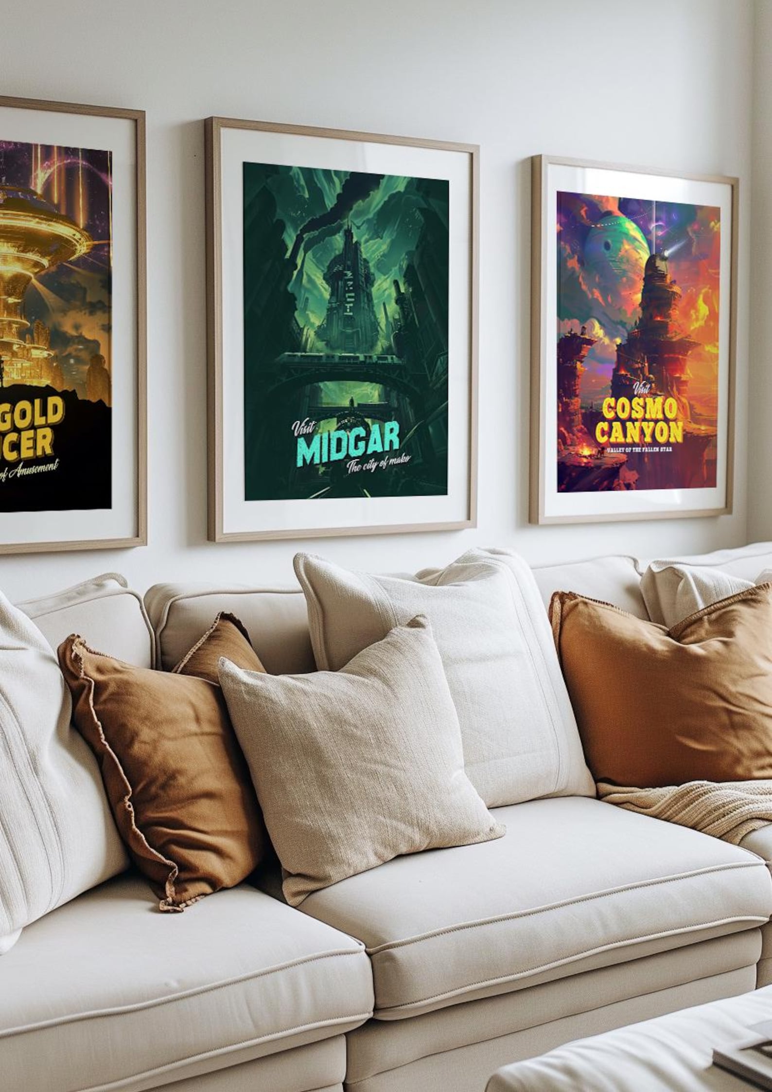 Fantasy Final Poster FF7 Set of 3 Posters FF7 Illustration Art Set of 3 ...