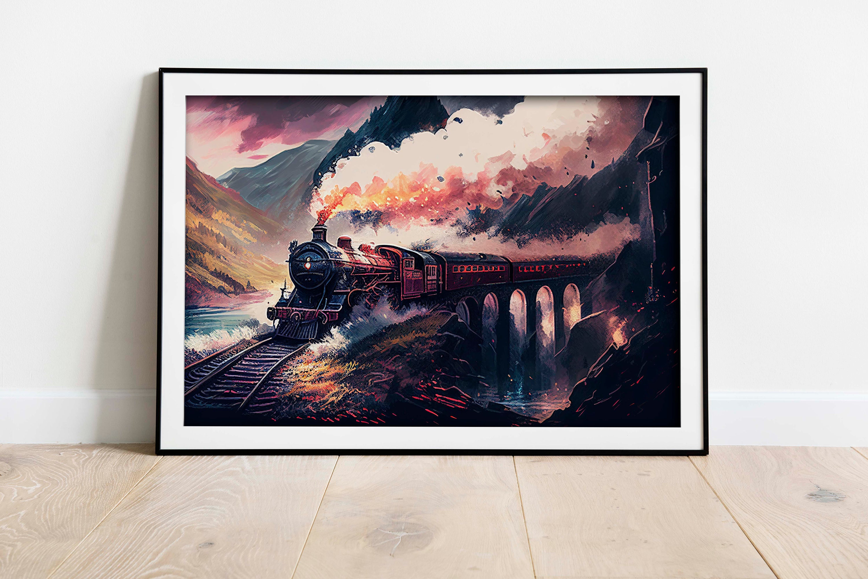 Magical Express Train Digital Print: Magical Oil Painting - Enchanting ...
