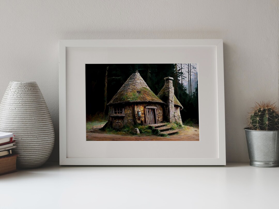 Enchanting Hut Print: Mystical Hut, Wizard World Poster, Magic Artwork ...