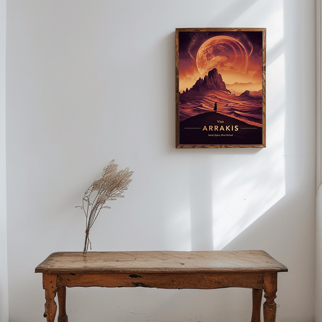 Arrakis Vintage Tavel Poster - Sand Dune Wall Art - Digital Print - Etsy