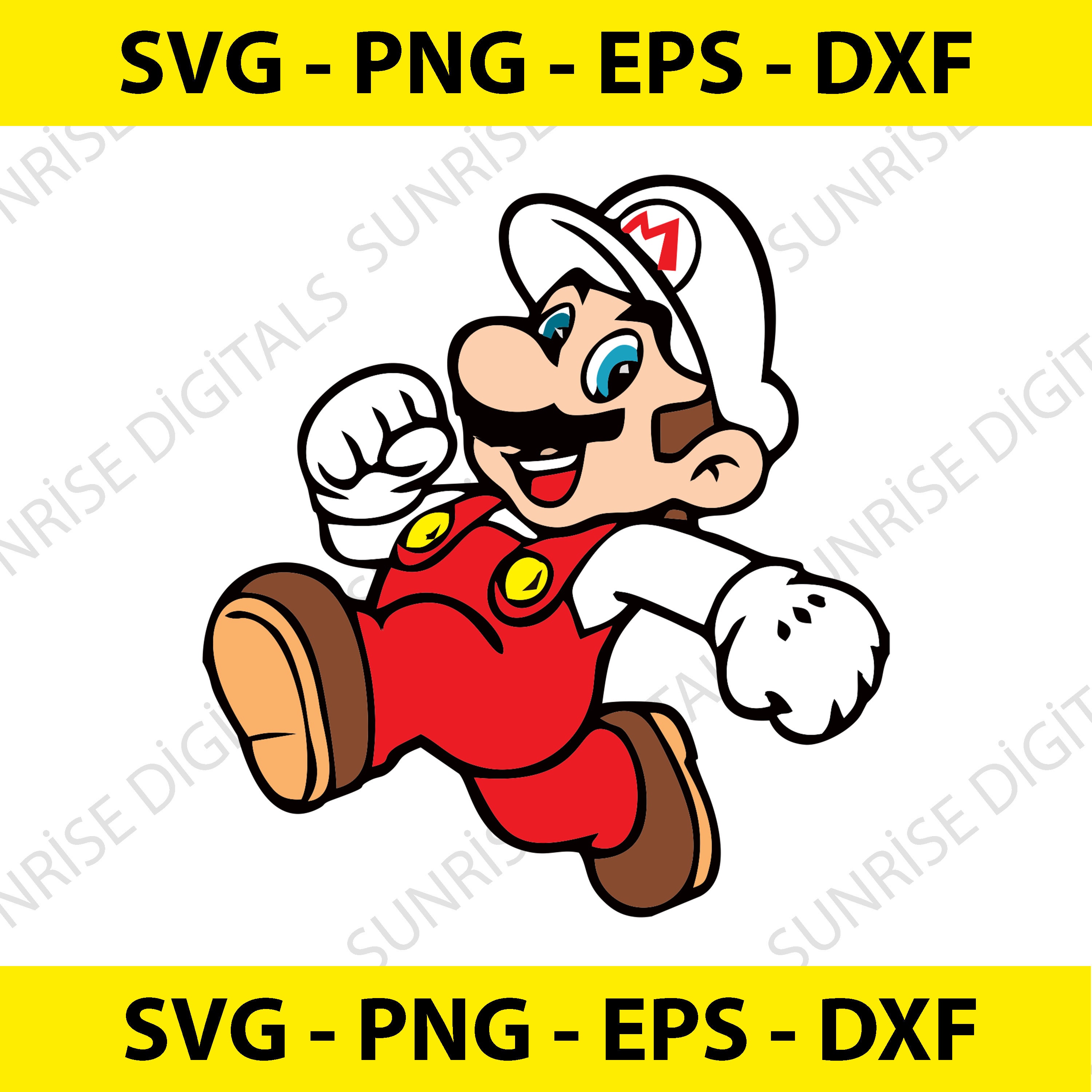 Super Mario Jump Svg, Mario Silhouette Svg, Mario Clipart, Cut File ...