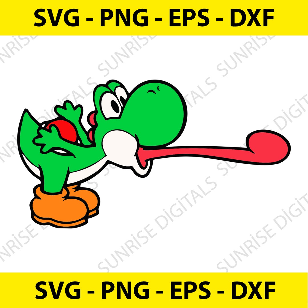 Yoshi Svg, Süper Mario Svg, Svg Cut File for Cricut, Eps Dxf Png ...