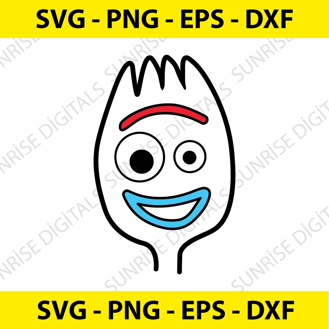Toy Forky Svg, Toy Forky Face Svg, Cut File for Cricut, Eps Dxf Png ...