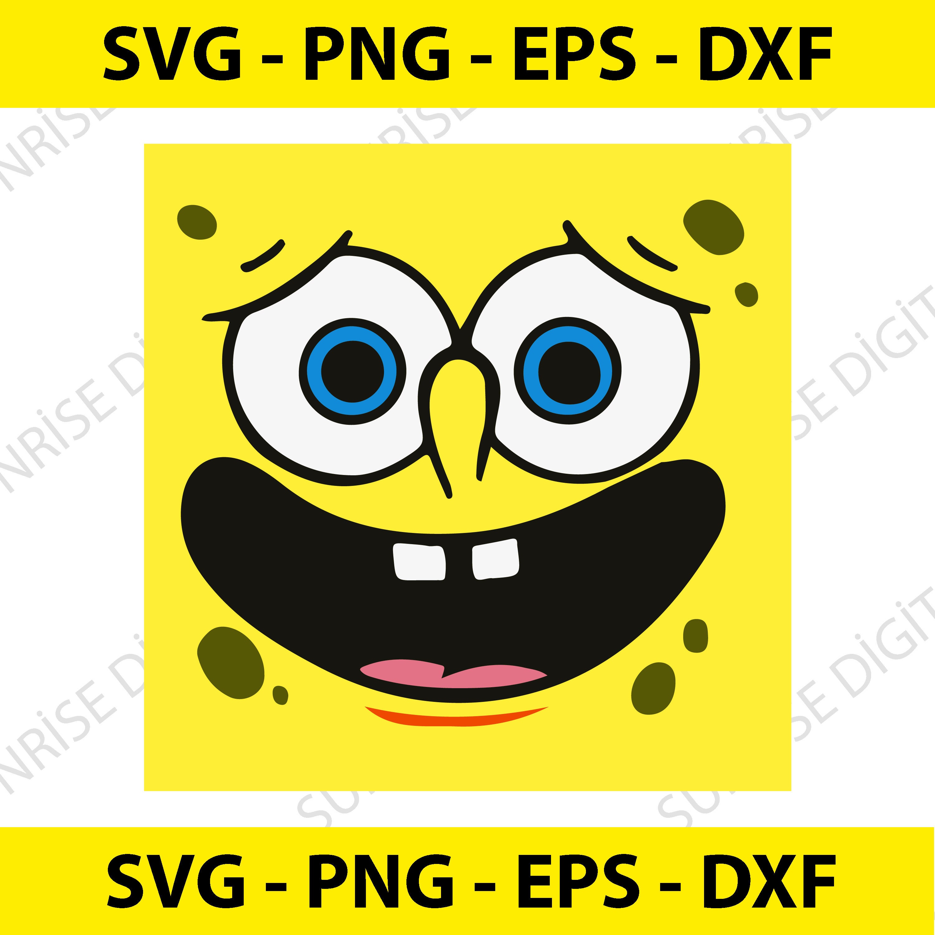 Smile Sponge Svg, Sponge B Svg Sponge Png, Svg Cut File for Cricut, Eps ...