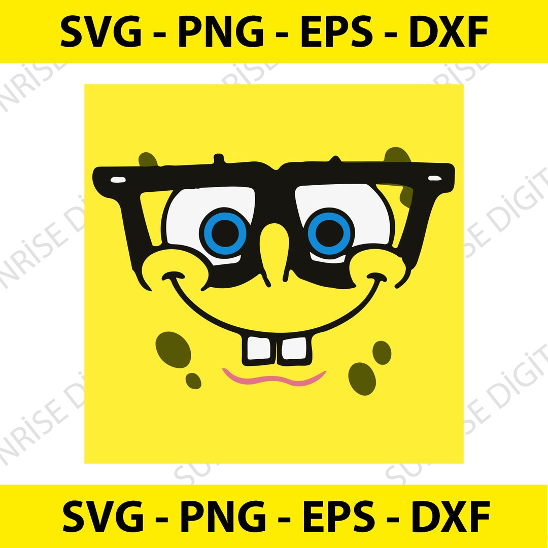 Sponge Bob Svg, Sponge B Svg, Svg Cut File for Cricut, Eps Dxf Png ...