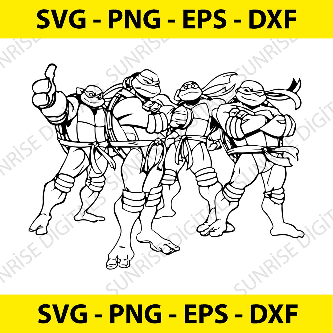 Ninja Turtle Svg, Ninja Svg, Svg Cut File for Cricut, Eps Dxf Png ...