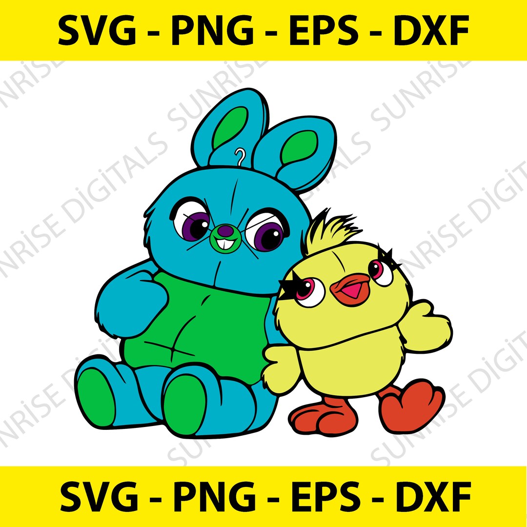 Toy Ducky and Bunny Svg, Toy Svg, Cut File for Cricut, Eps Dxf Png ...