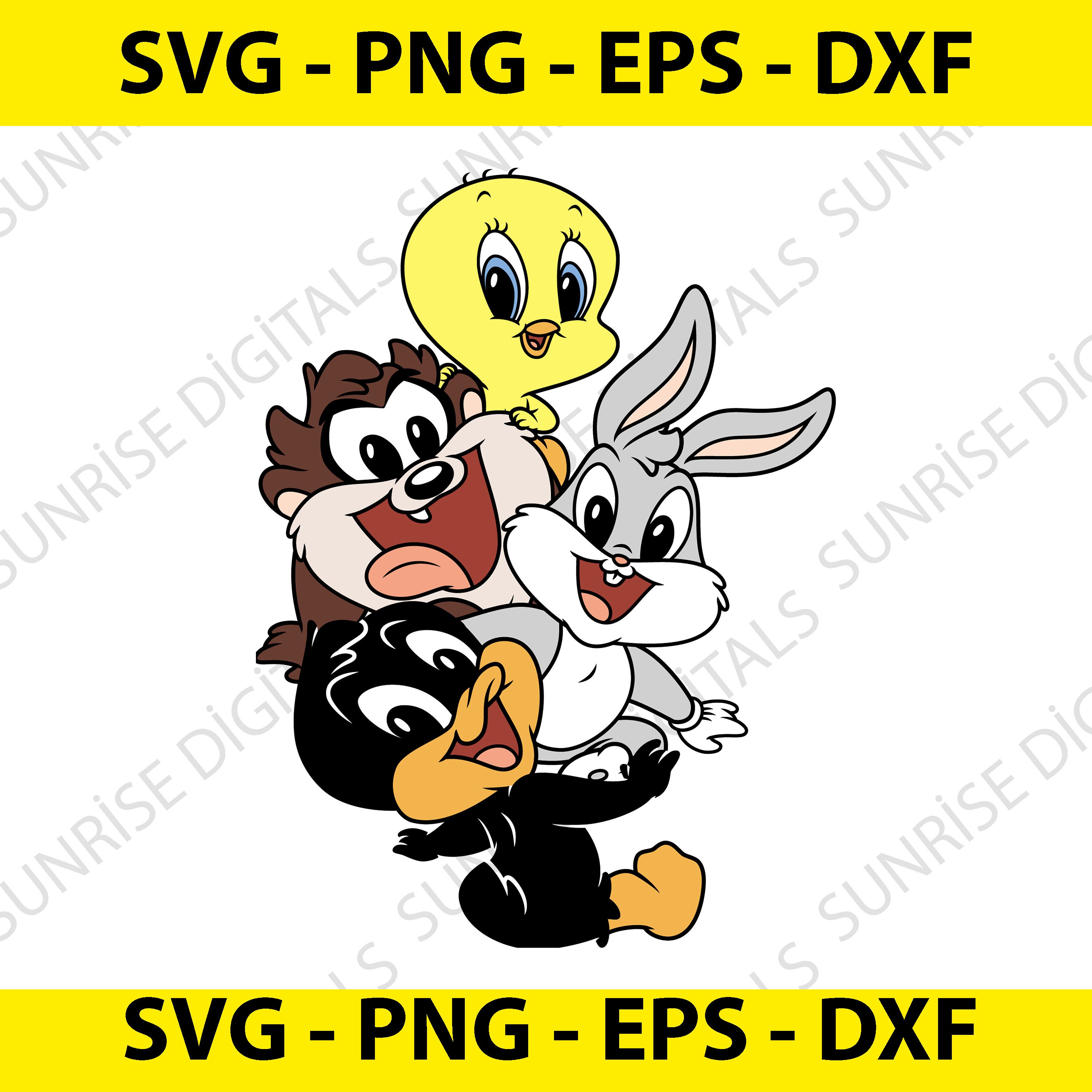 Looney T Svg, Shocked Looney T Svg, Svg Cut File for Cricut, Eps Dxf ...