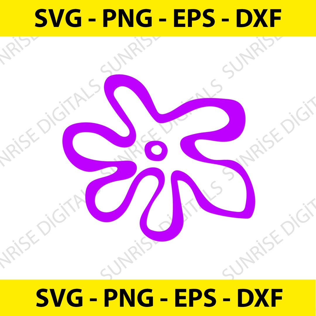 Bikini Bottom Flowers SVG, EPS, Cricut, Silhouette, Flower Svg Pattern ...