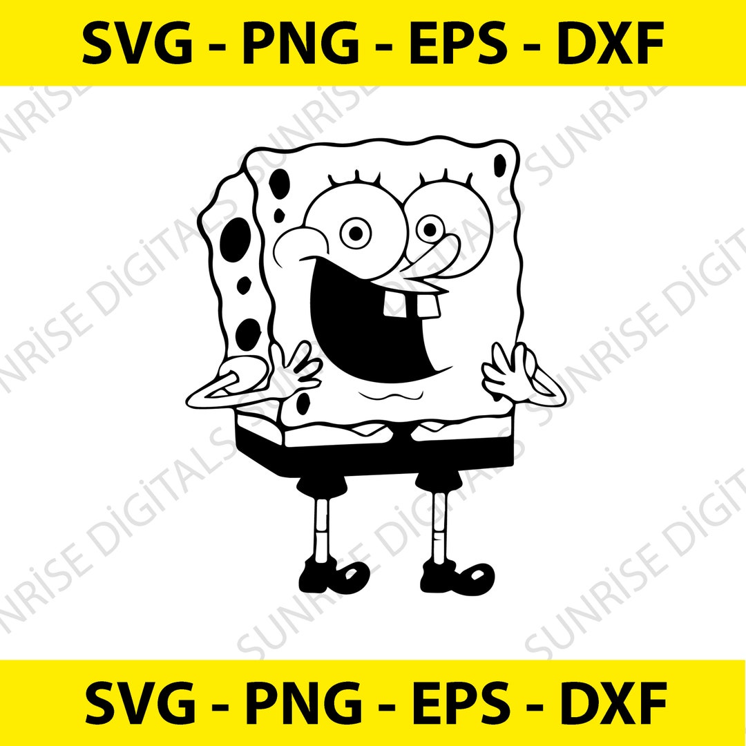 Smile Sponge Svg, Sponge B Svg Sponge Png, Svg Cut File for Cricut, Eps ...