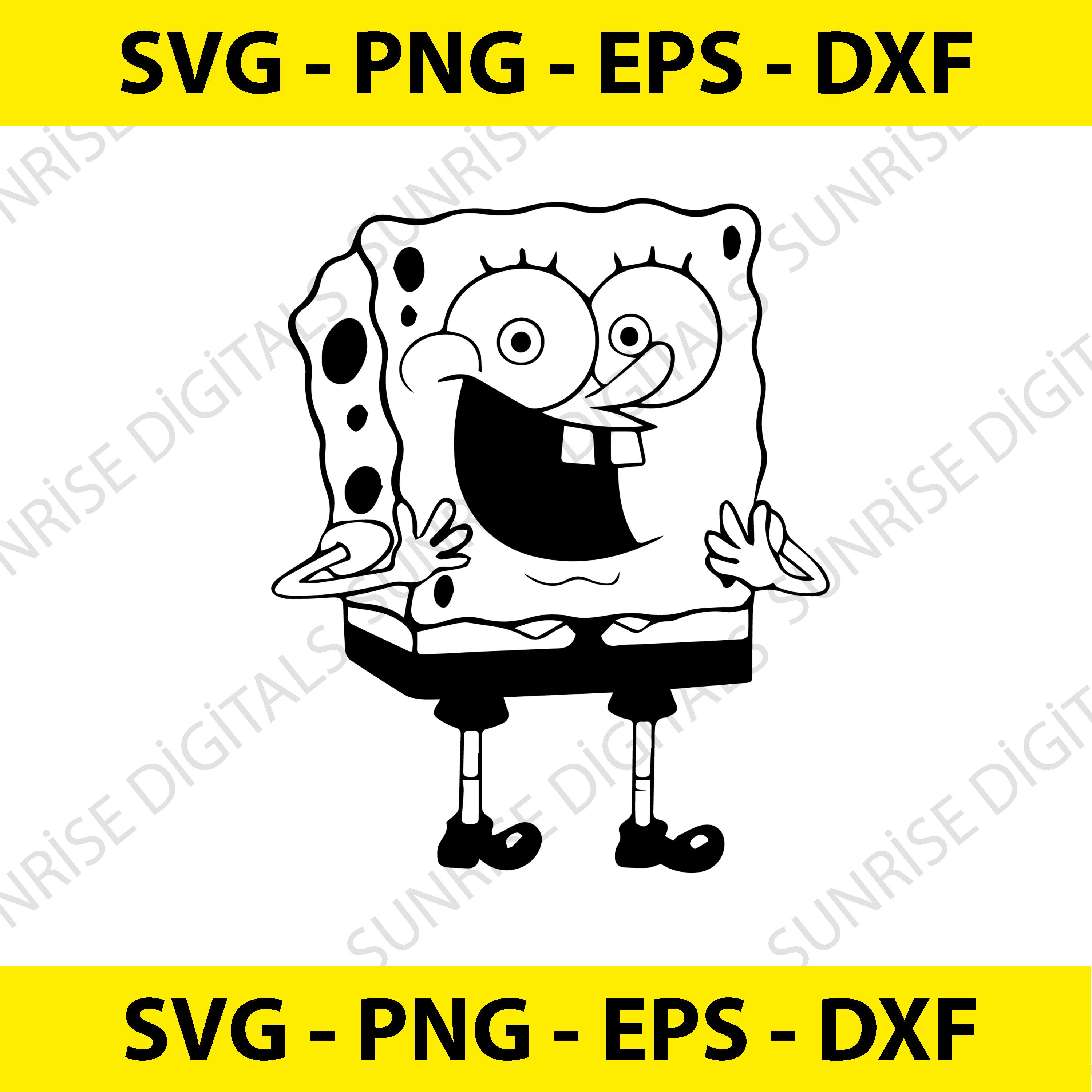 Smile Sponge Svg, Sponge B Svg Sponge Png, Svg Cut File for Cricut, Eps ...