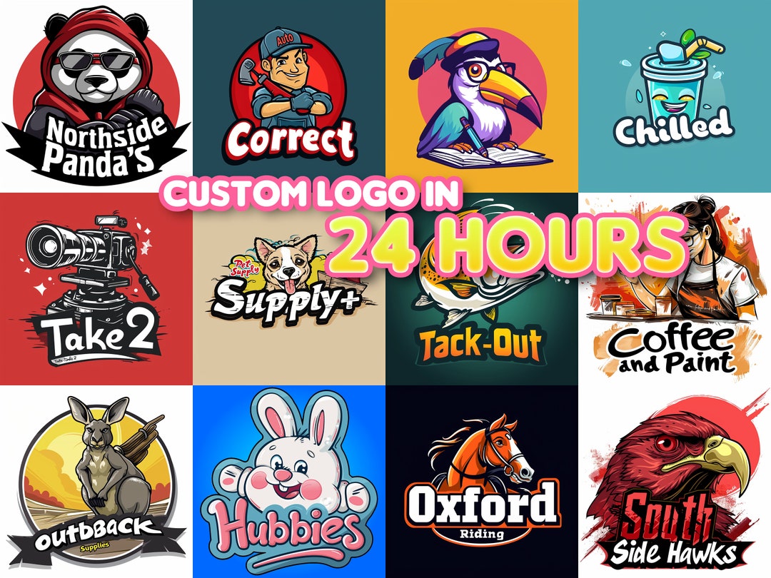 Custom Cartoon Logo Design, Business Logo Maker, Professional Graphic ...