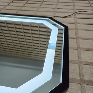 Ceiling Mounted Metal Frame Led Bathroom Mirror, Illuminated ...