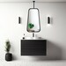 Ceiling Mounted Single Rod Interior Design Mirror, Metal Frame Hanging ...