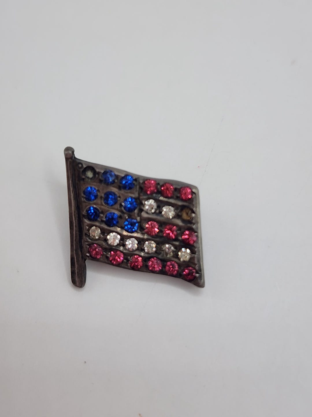 Tiny USA American Flag Pin Brooch Lapel Hat Pin Sterling Silver - Etsy