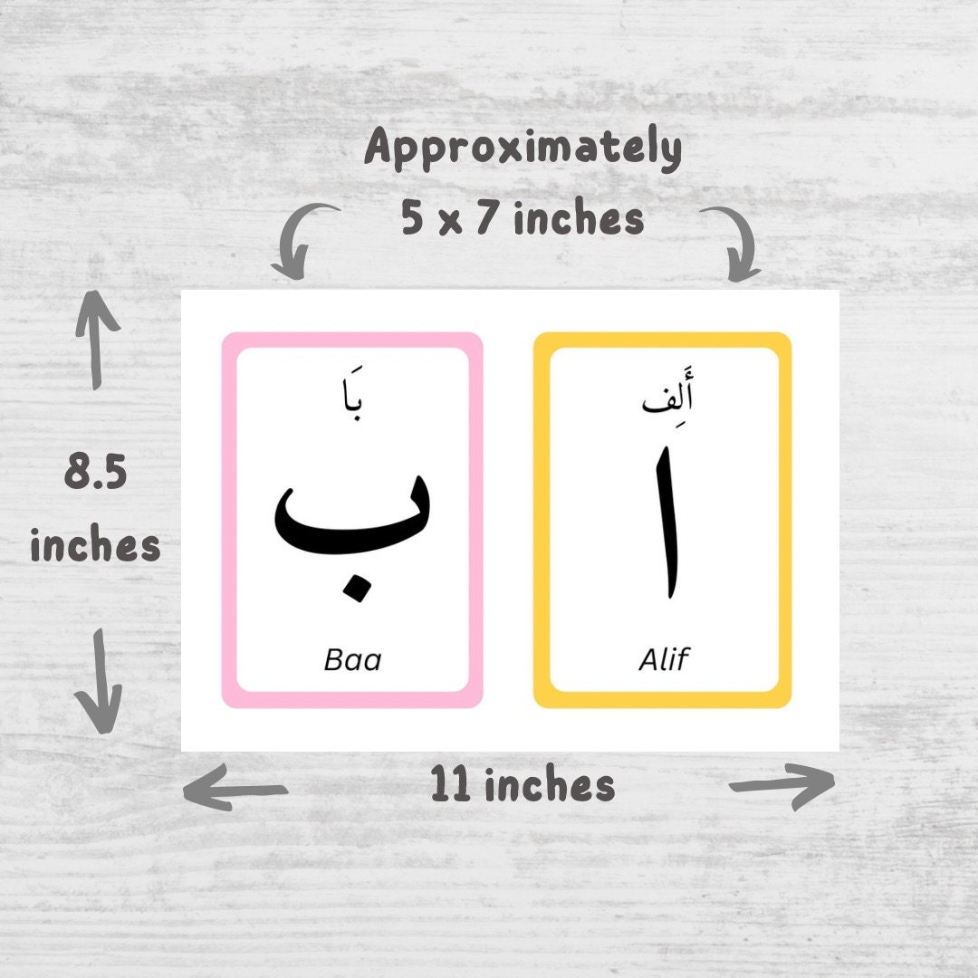 Arabic Letters Flashcards - Arabic Alphabet - Letter Names ...