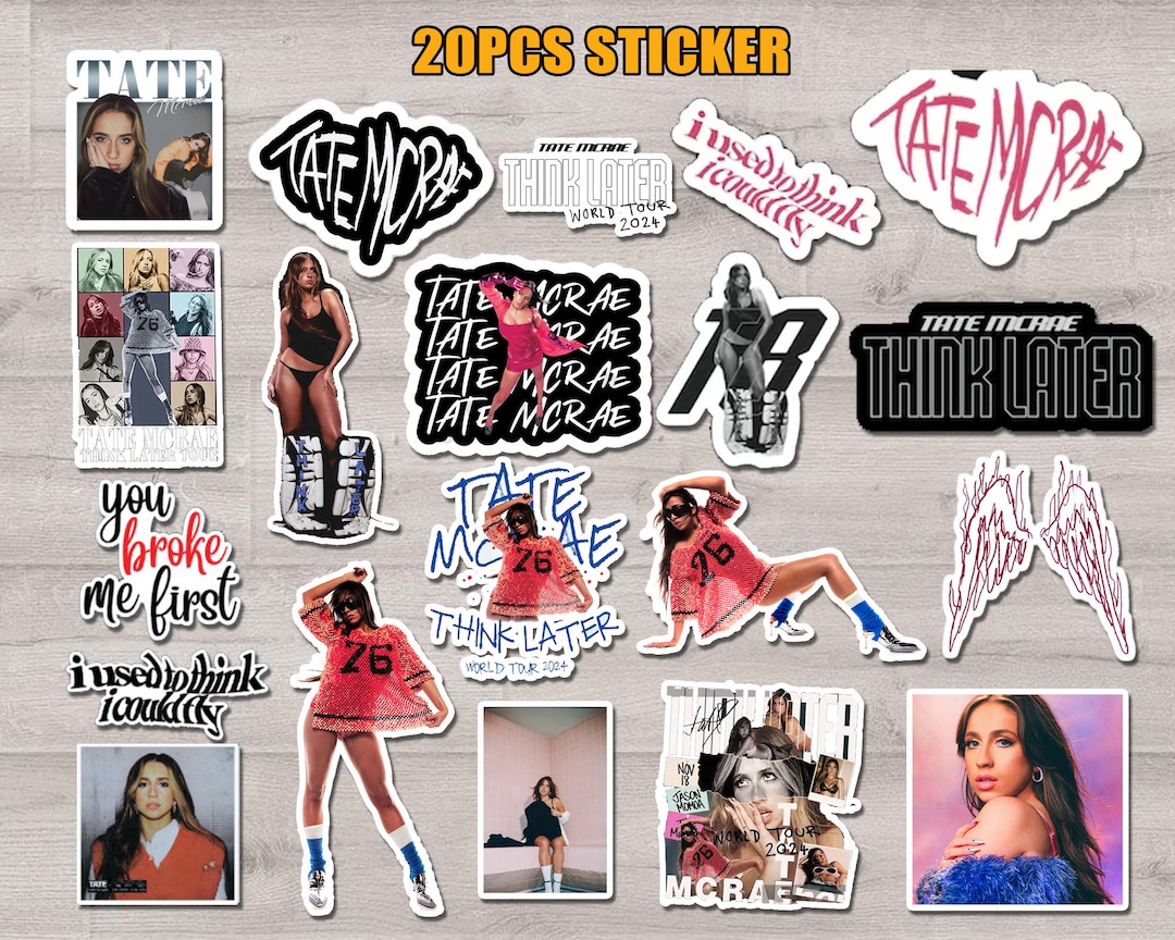 20pcs Tate Mcrae Stickers Tate Mcrae Decal Music Lover Stickers ...