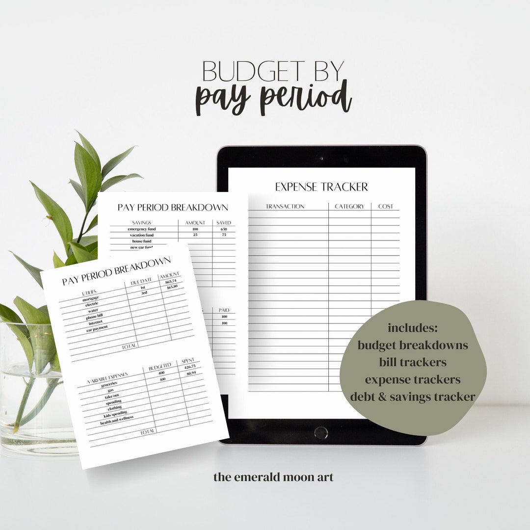 Pay Period Budget Template, Digital Download Printable - Etsy