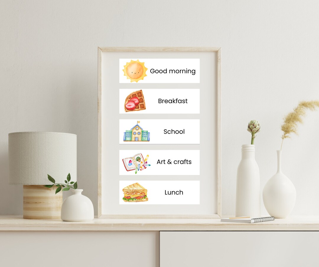 Visual Schedule for Kids and Toddlers Autism and ADHD Visual Aides ...